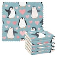 Cartoon Penguins and Love Kitchen Cloth Dish Towels for Drying Washing ...