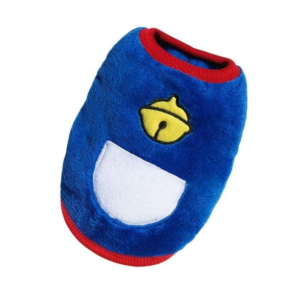 Cartoon Pet Flannel Warm Vest, Bell & Cartoon Design, For Puppy, Kitten ...