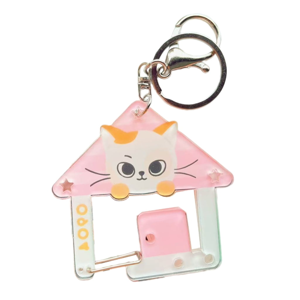 Cartoon Pet Keyring For Cats Dogs Carabiner Keyring Easy Carry Bag ...