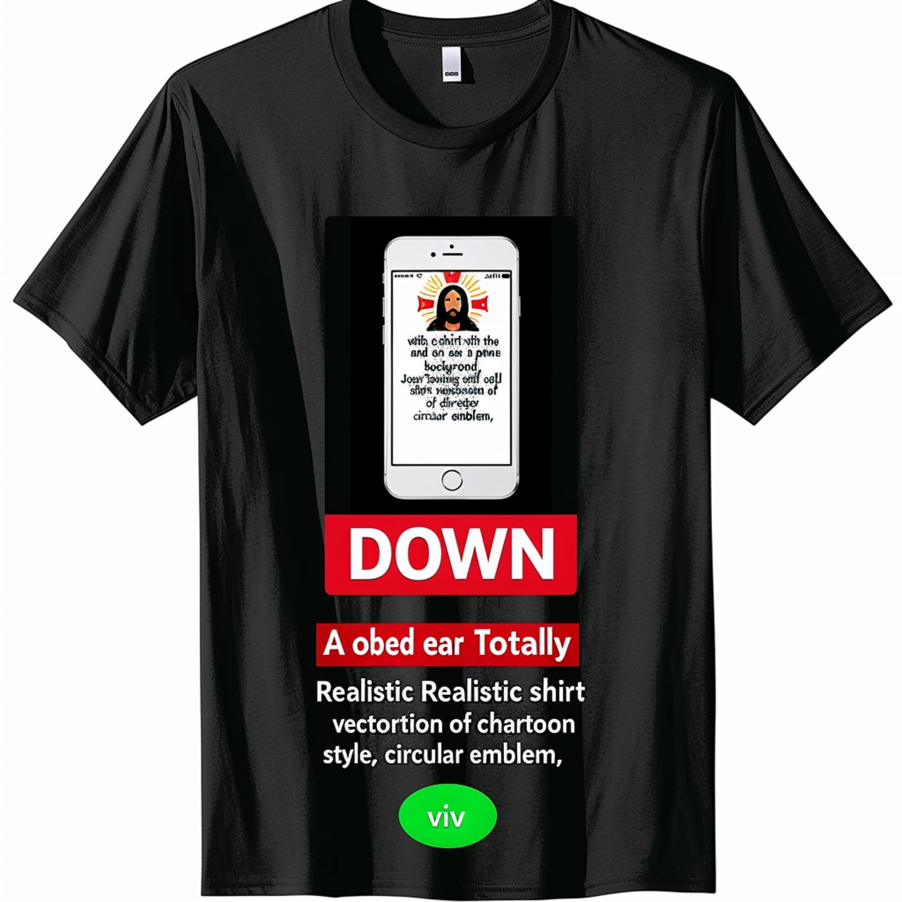 Cartoon Phone Call TShirt Fun and Vibrant Design with Realistic ...