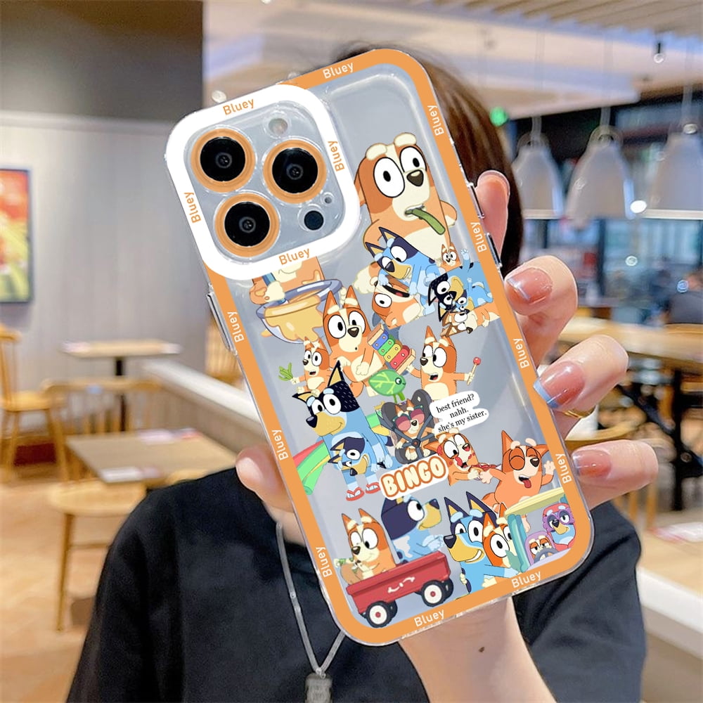 Cartoon Phone Case For B-Blueys-iPhone 16 15 14 13 12 11 Mini Pro Max X XR XSMax 7 8 Plus SE20 ...