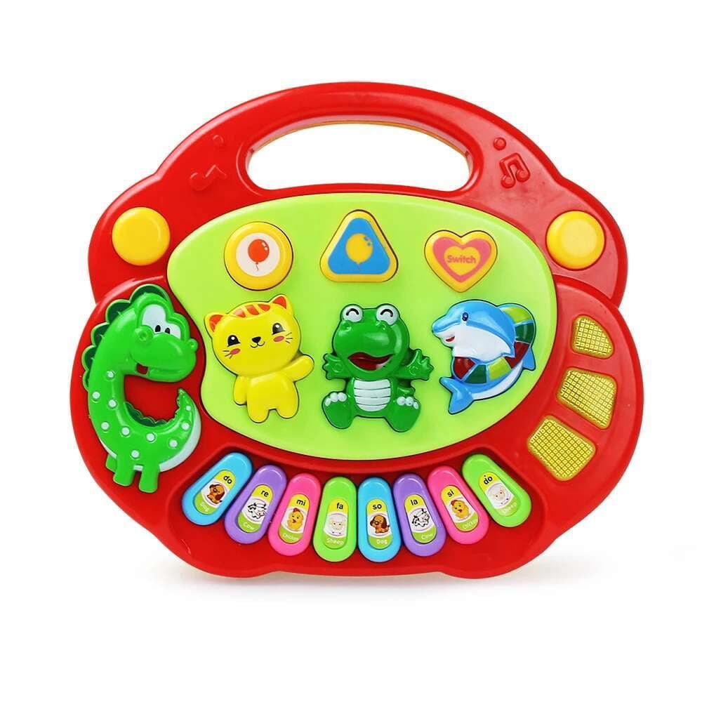 Cartoon Piano Keyboard Game with Animal Sounds Flashing Light Baby ...