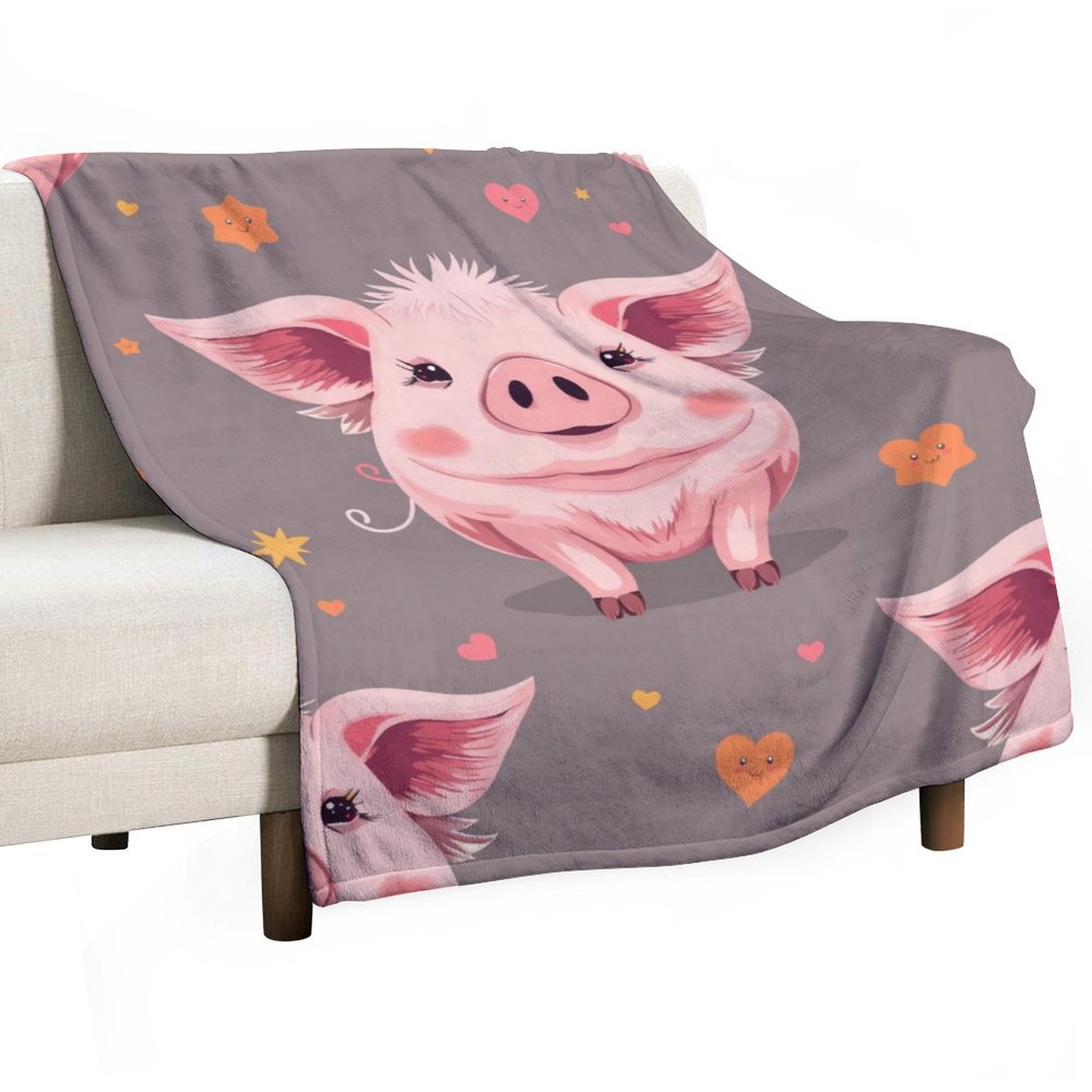 Cartoon Pig Blanket Picnic Blankets Warm Blanket Soft And Comfortable ...
