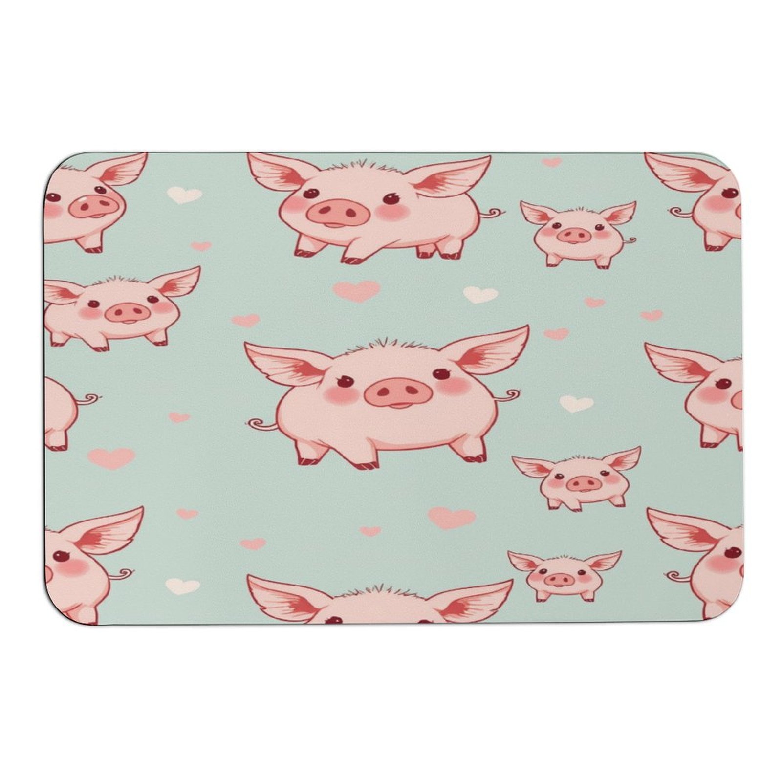 Cartoon Pig Decorative Anti-slip Absorb Water Bath Carpet Bathroom ...