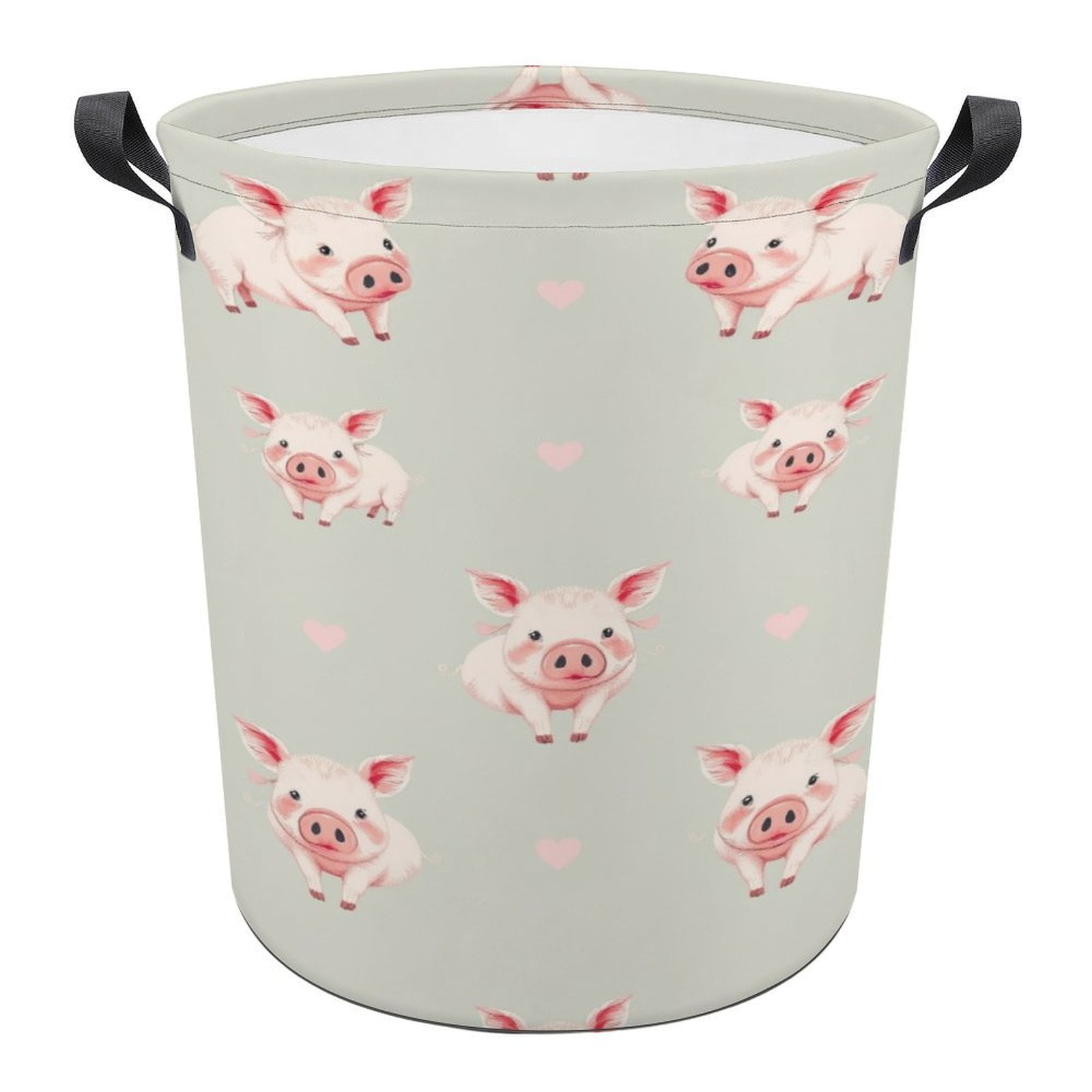 Cartoon Pig Folding Laundry Basket Storage Bin Large Hamper Collapsible ...