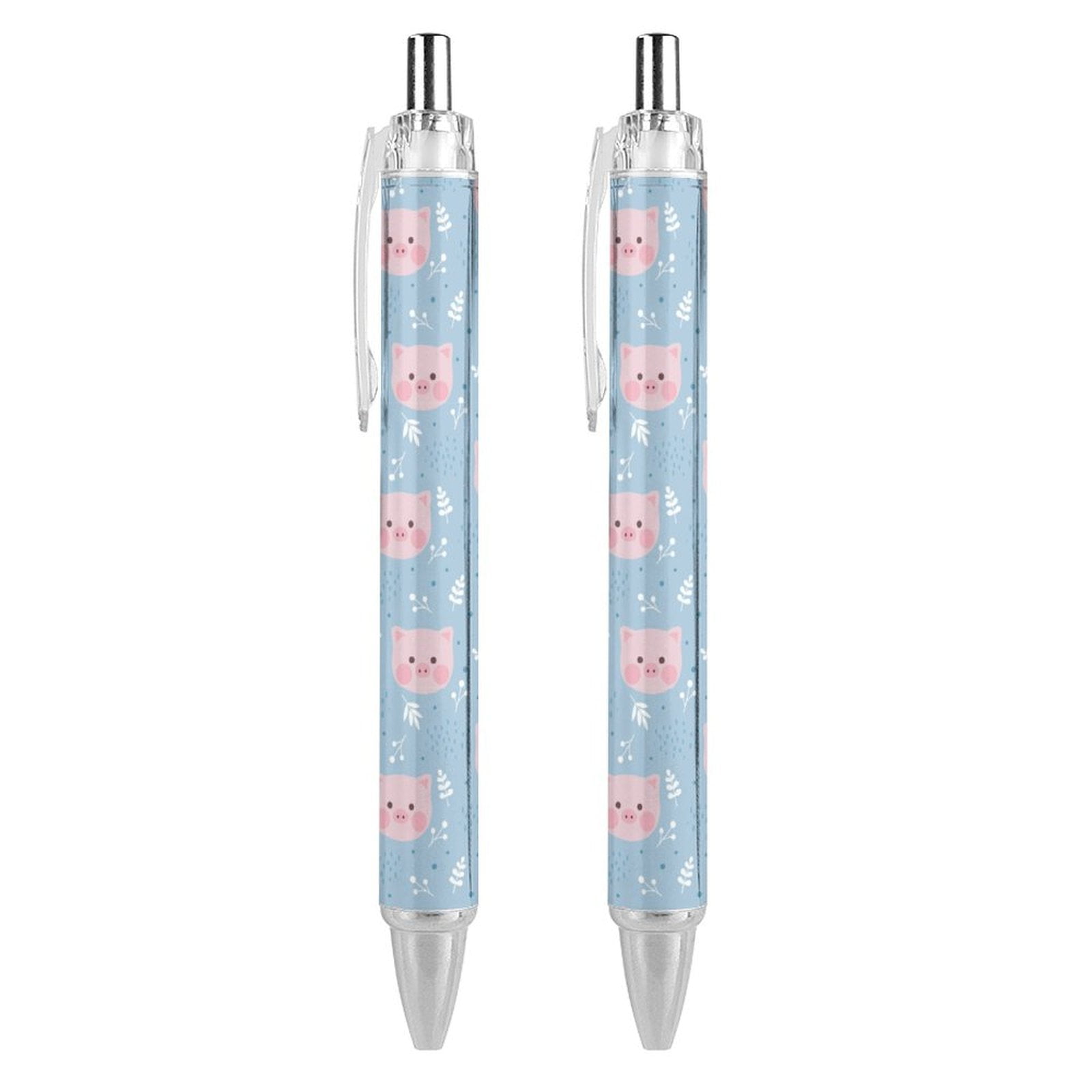 Cartoon Pig Pattern Ballpoint Pen Retractable Pens Black Writing Pen ...