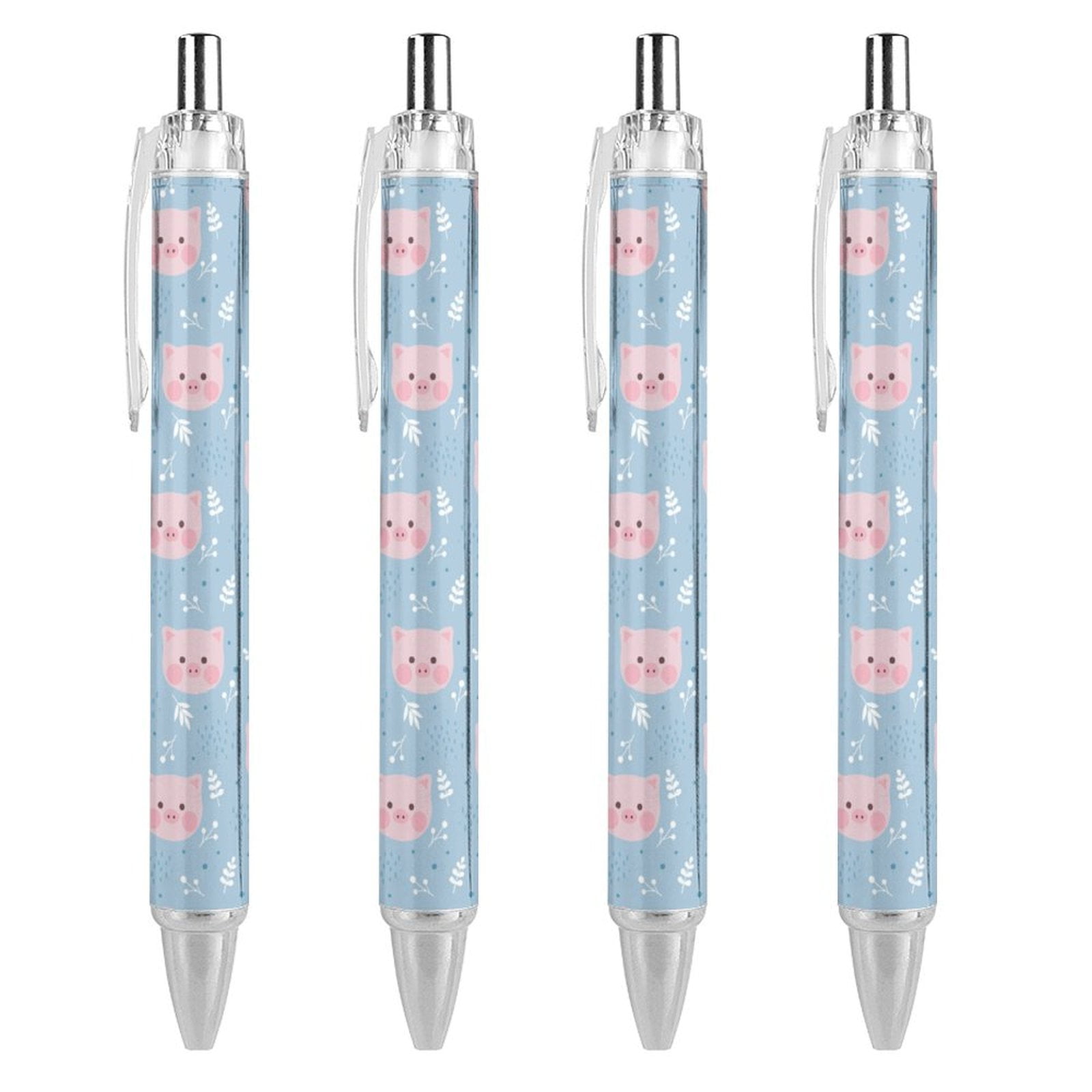 Cartoon Pig Pattern Ballpoint Pen Retractable Pens Black Writing Pen ...