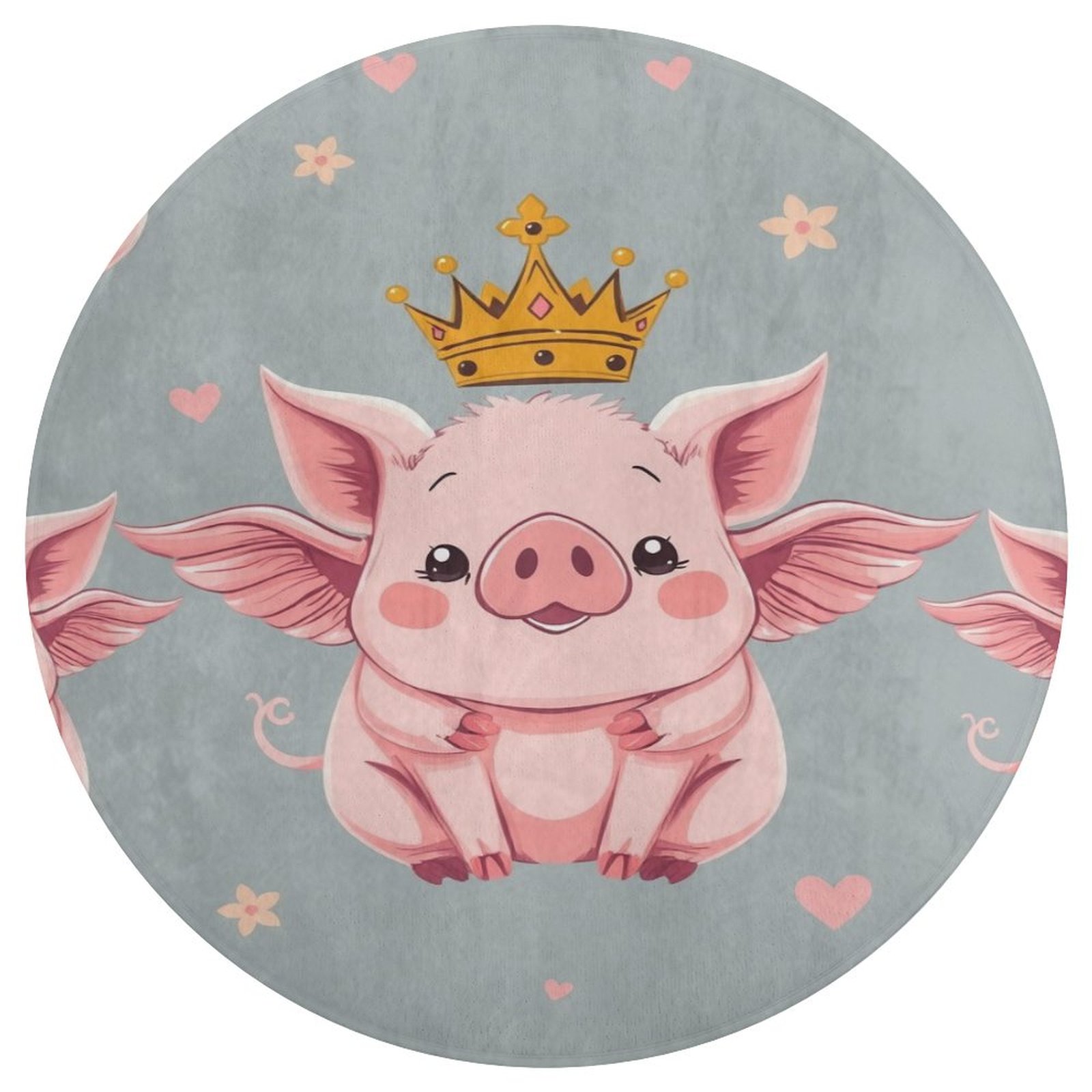 Cartoon Pig Round Carpet Living Room Carpet Modern And Stylish Living ...