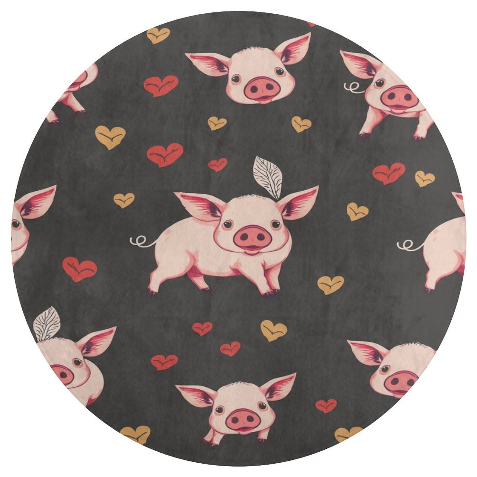 Cartoon Pig Round Carpet Living Room Carpet Modern And Stylish Living ...