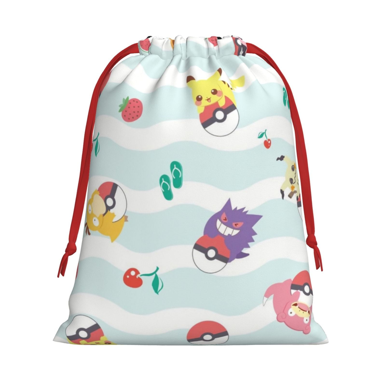 Cartoon Pikachu Gift Bags,Christmas Gift Bags,Drawstring Christmas Bags ...