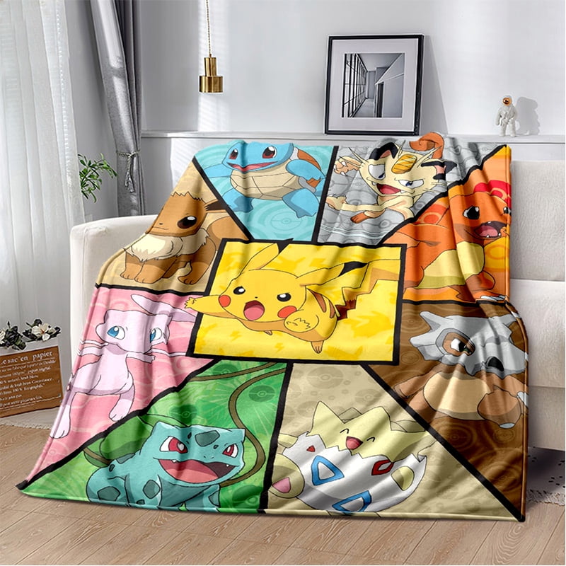 Cartoon Pikachu Pokemon Monster HD Soft Plush Blanket,Flannel Blanket ...