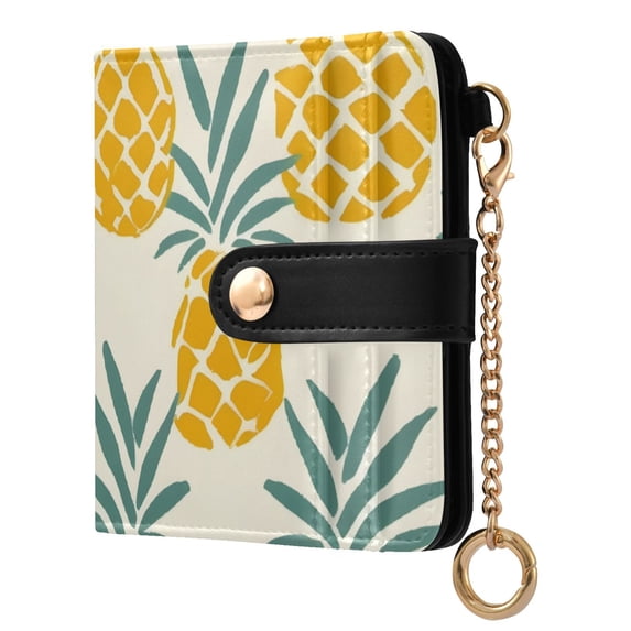Cartoon Pineapples Women's Wallet PU Leather Card Cases RFID Blocking ...