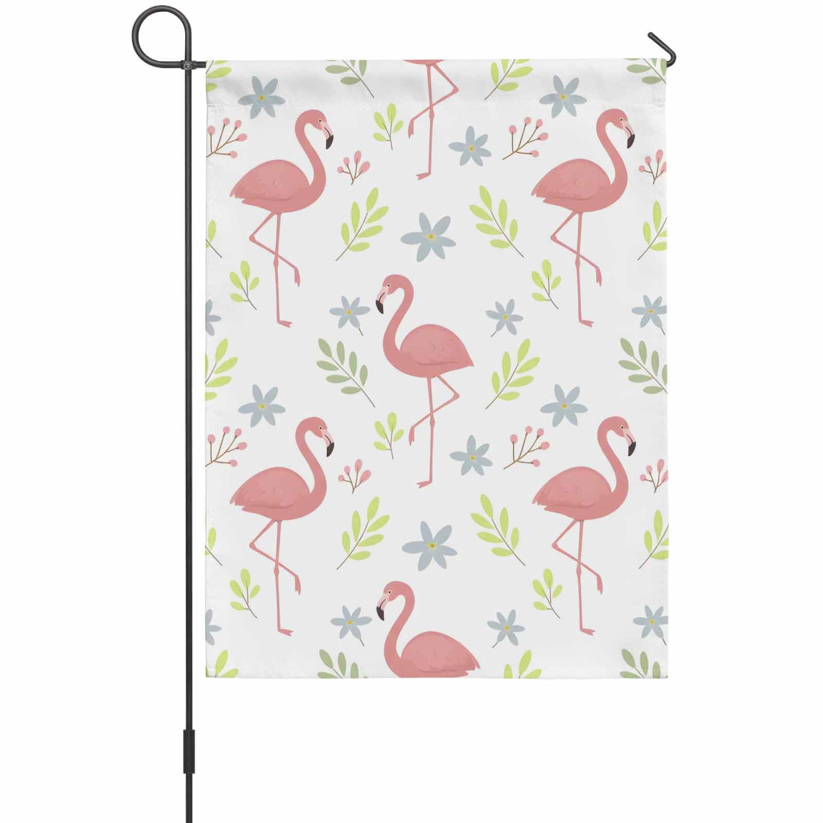 Cartoon Pink Flamingo House Flag 28 x 40 Inches, Animal Boho Tropical ...