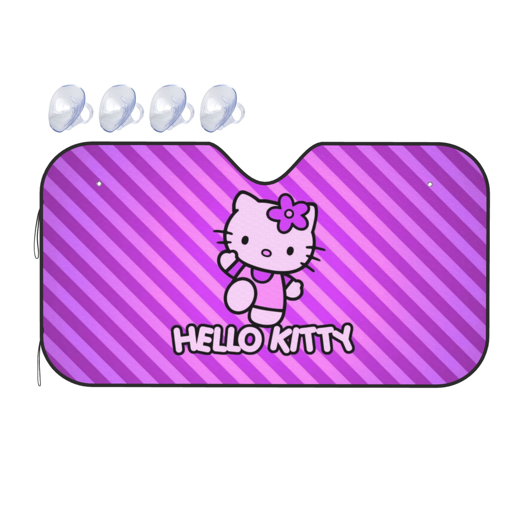 Cartoon Pink Hello Kitty(101) Car Windshield Sunshade UV Protector ...
