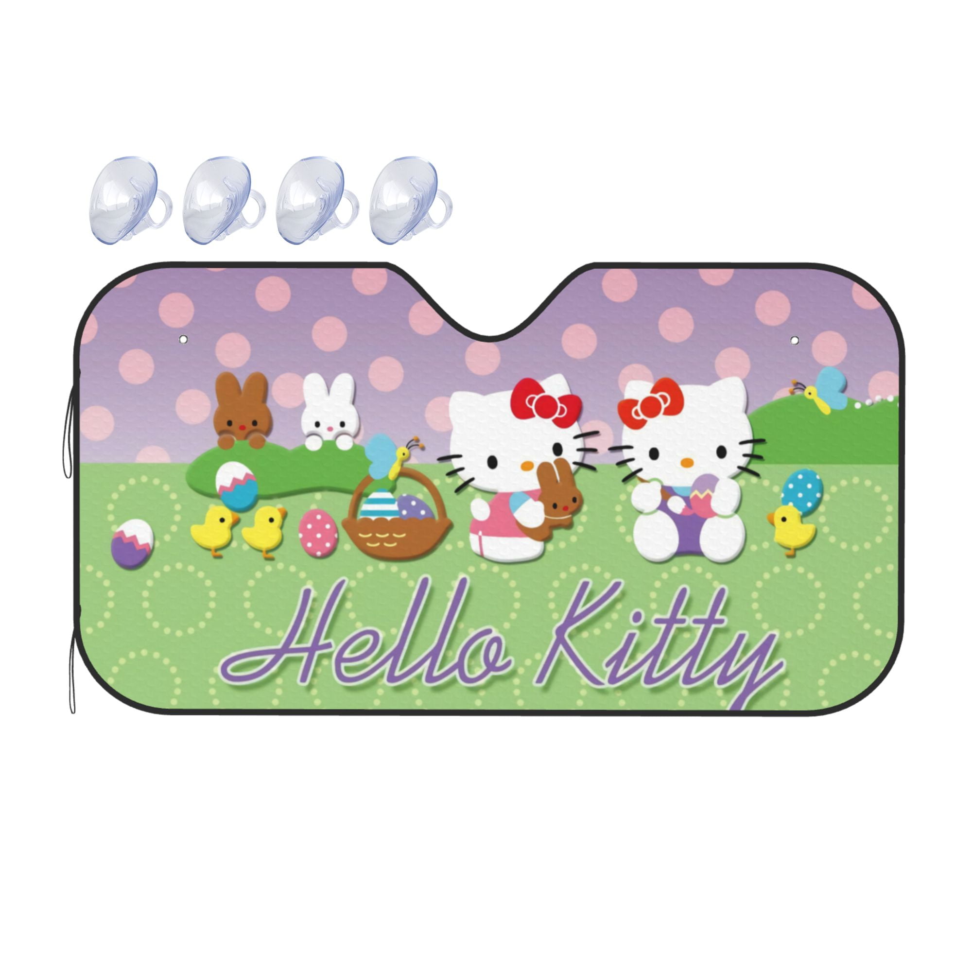 Cartoon Pink Hello Kitty(105) Car Windshield Sunshade UV Protector ...
