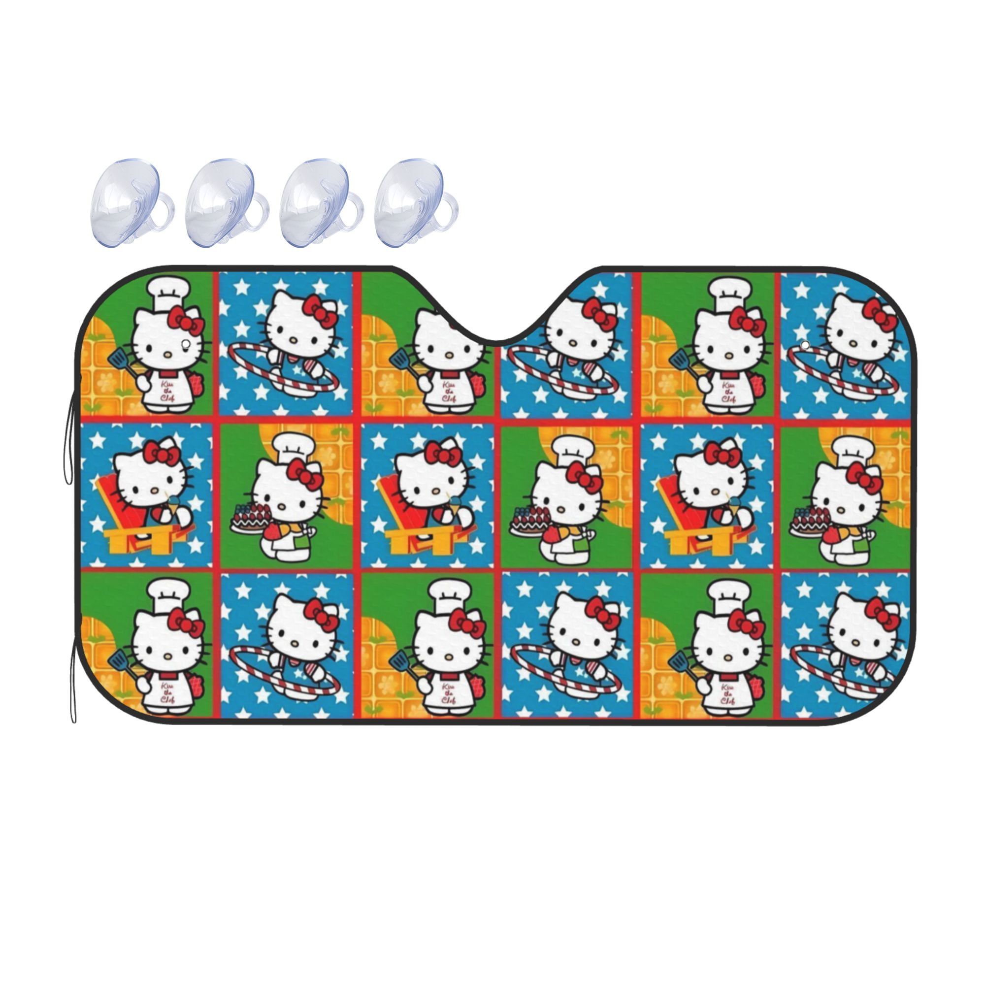 Cartoon Pink Hello Kitty(127) Car Windshield Sunshade UV Protector ...