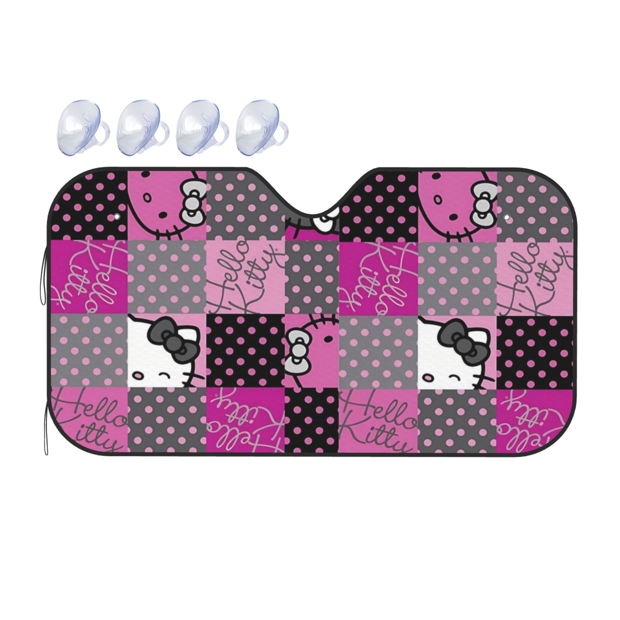 Cartoon Pink Hello Kitty(129) Car Windshield Sunshade UV Protector ...