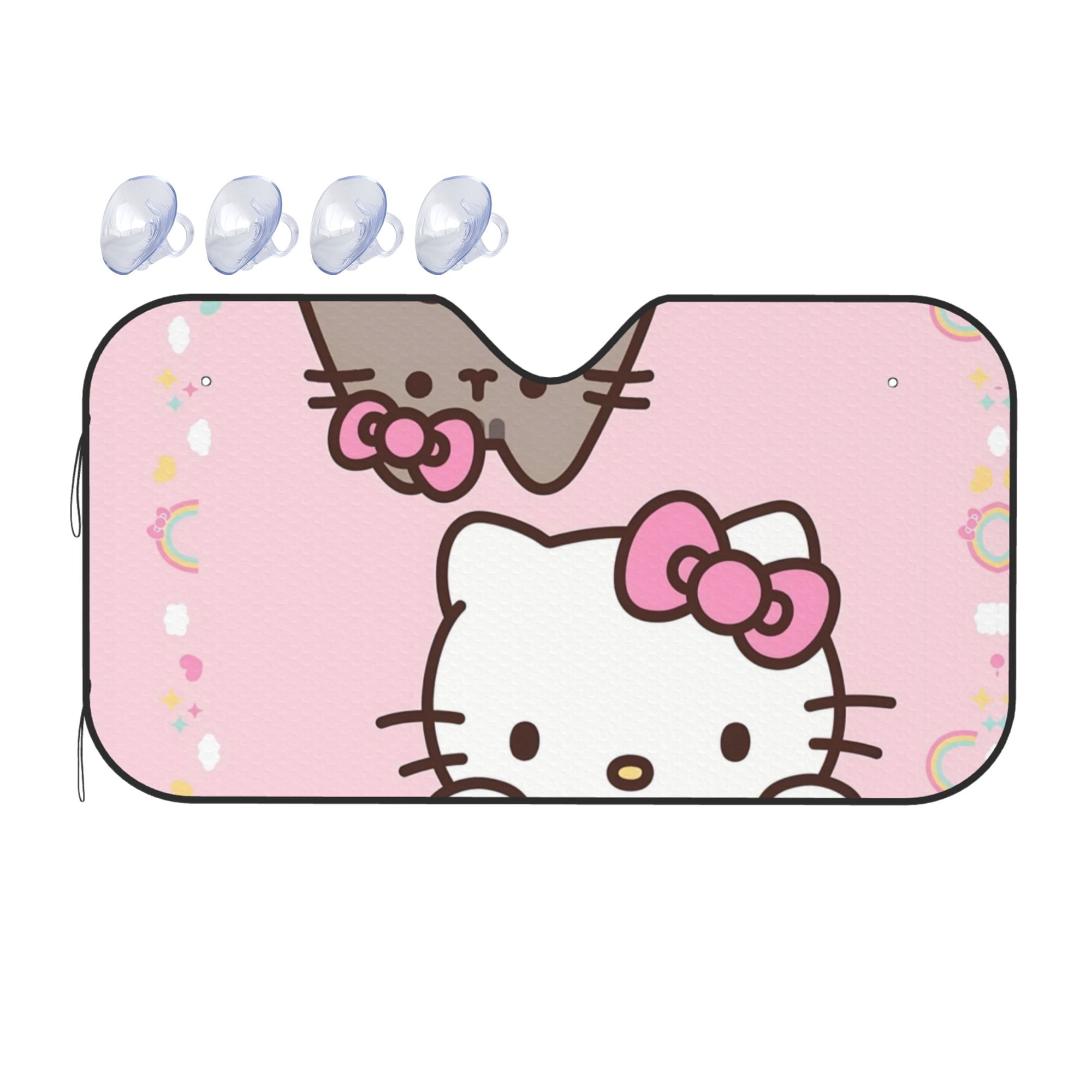 Cartoon Pink Hello Kitty(143) Car Windshield Sunshade UV Protector ...