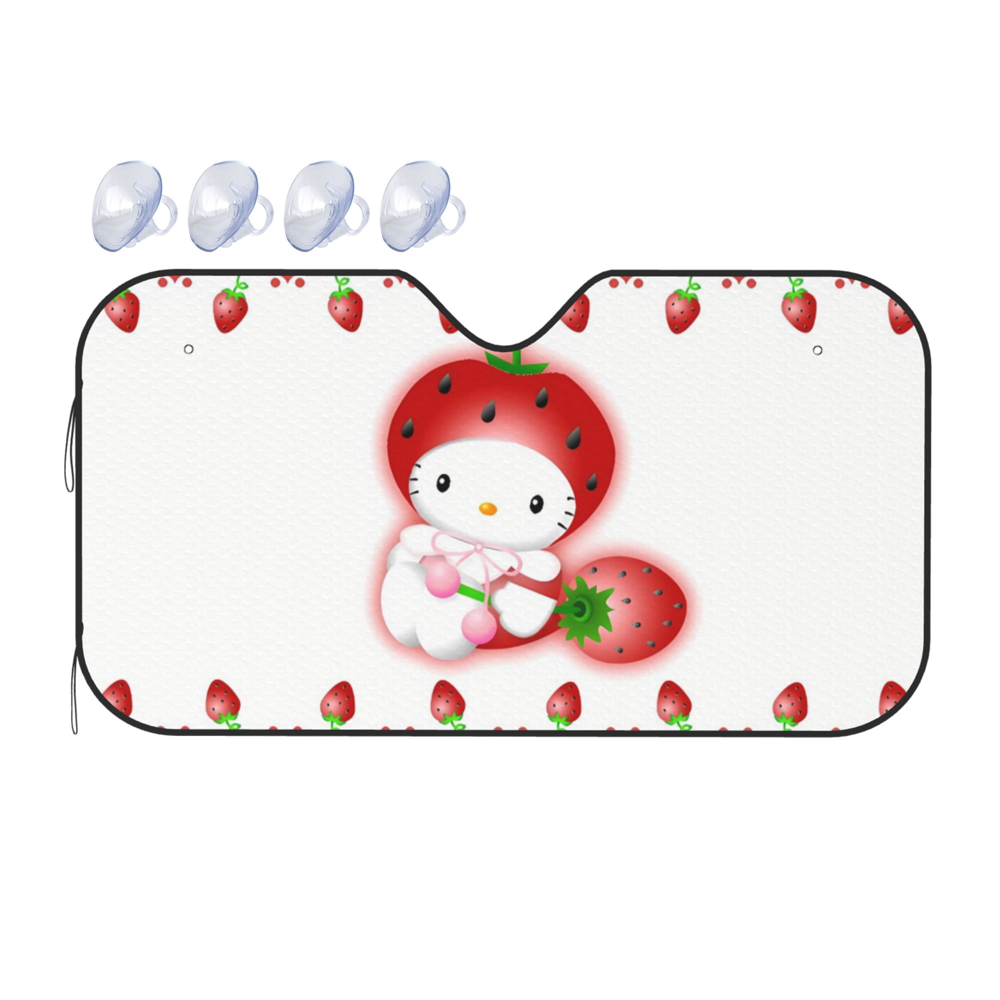 Cartoon Pink Hello Kitty(148) Car Windshield Sunshade UV Protector ...