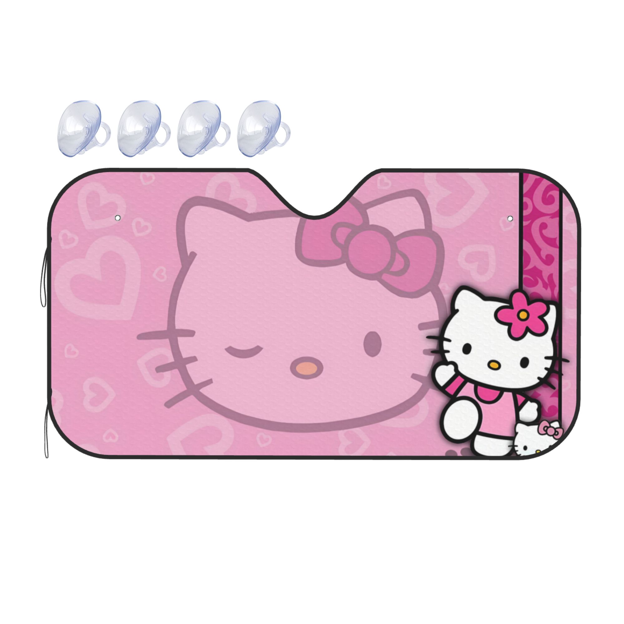 Cartoon Pink Hello Kitty(23) Car Windshield Sunshade UV Protector ...