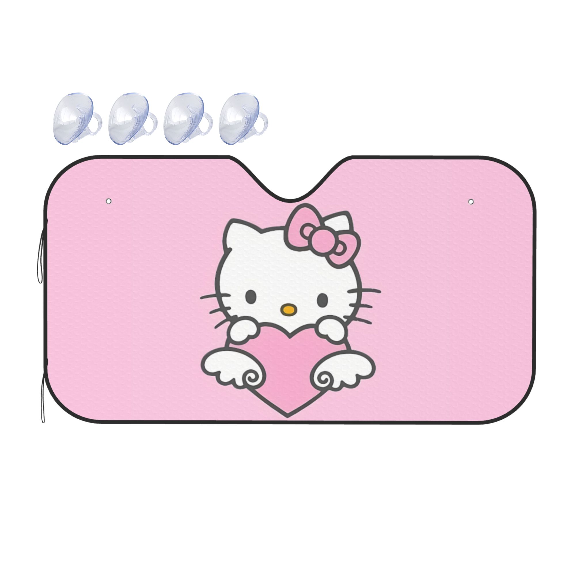 Cartoon Pink Hello Kitty(24) Car Windshield Sunshade UV Protector ...