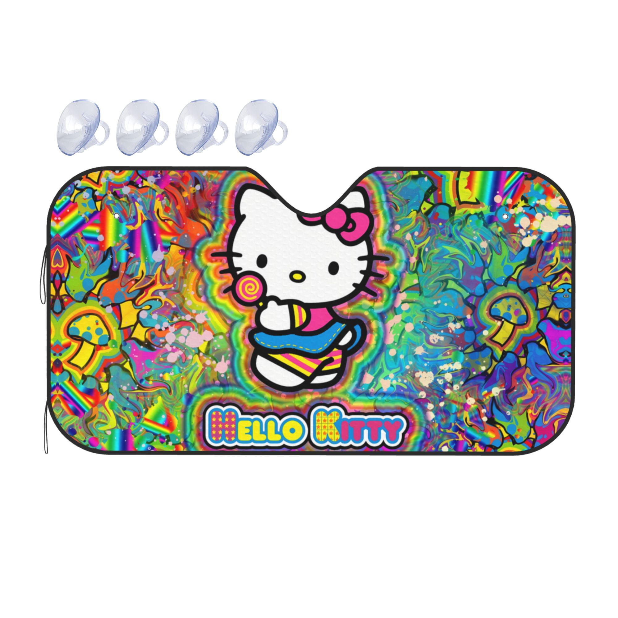 Cartoon Pink Hello Kitty(26) Car Windshield Sunshade UV Protector ...