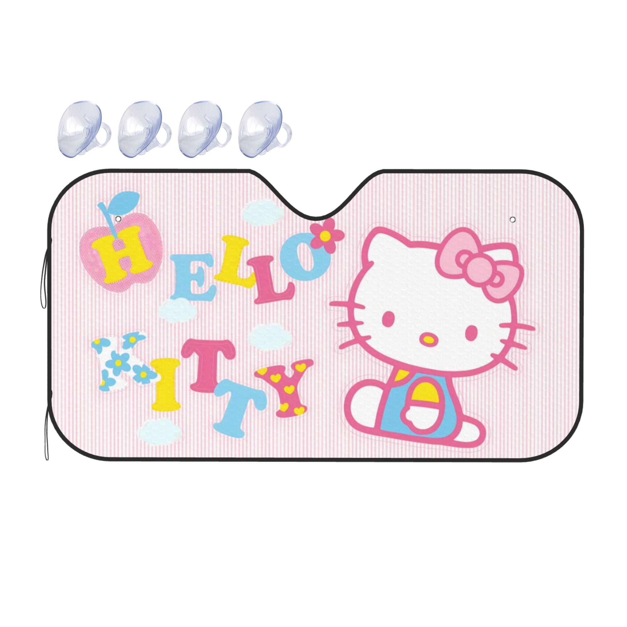 Cartoon Pink Hello Kitty(57) Car Windshield Sunshade UV Protector ...