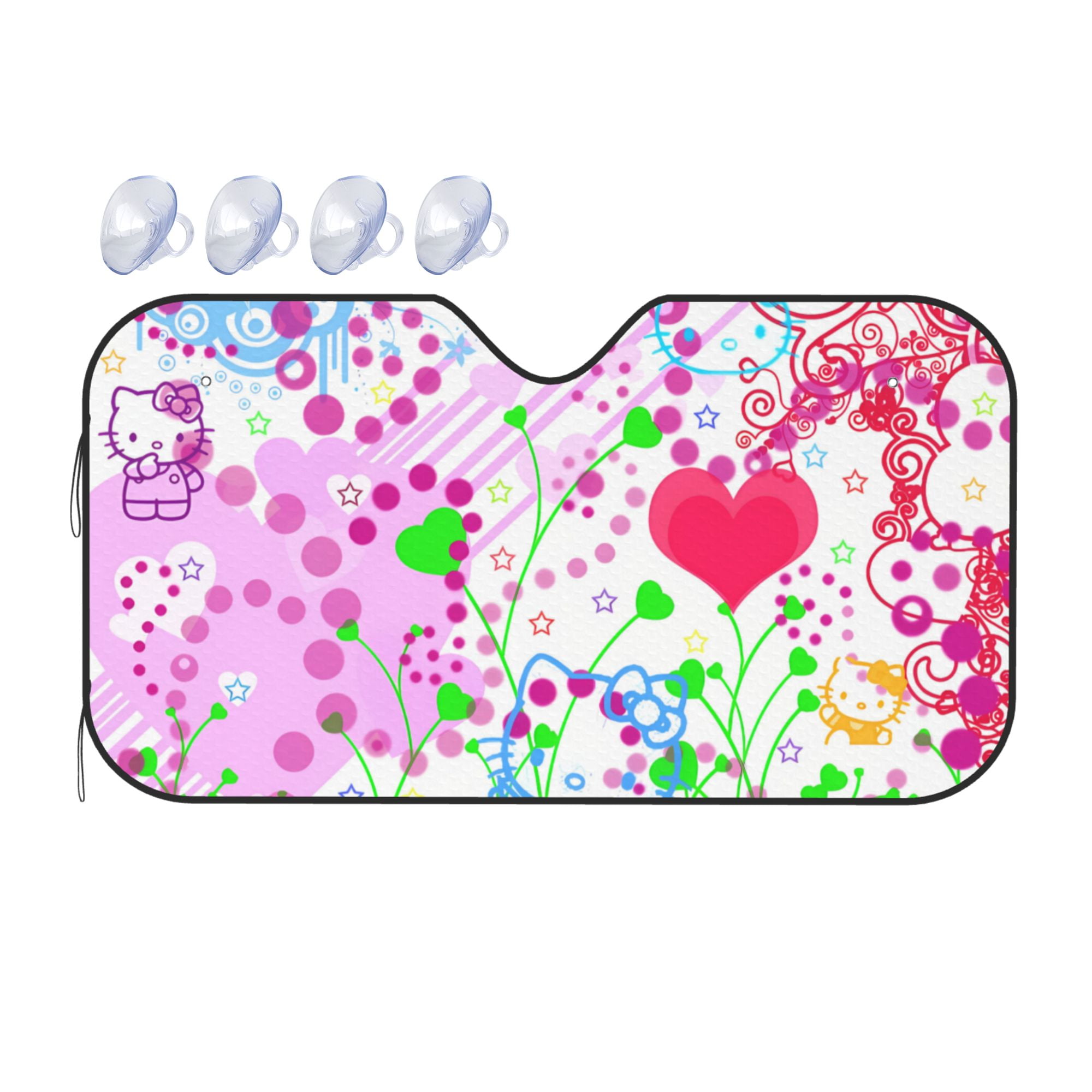 Cartoon Pink Hello Kitty(70) Car Windshield Sunshade UV Protector ...