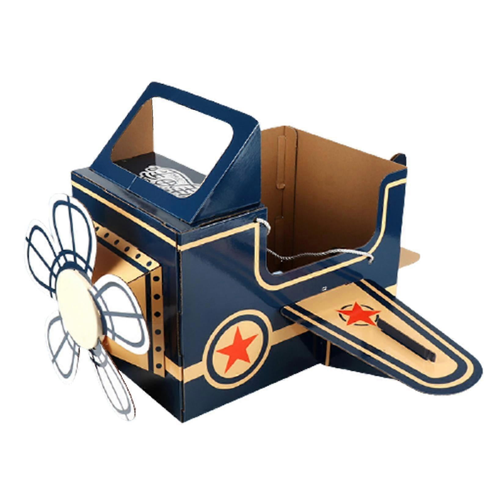 Cartoon Plane Craft Paper Wearable DIY Toys Educational Toys for ...