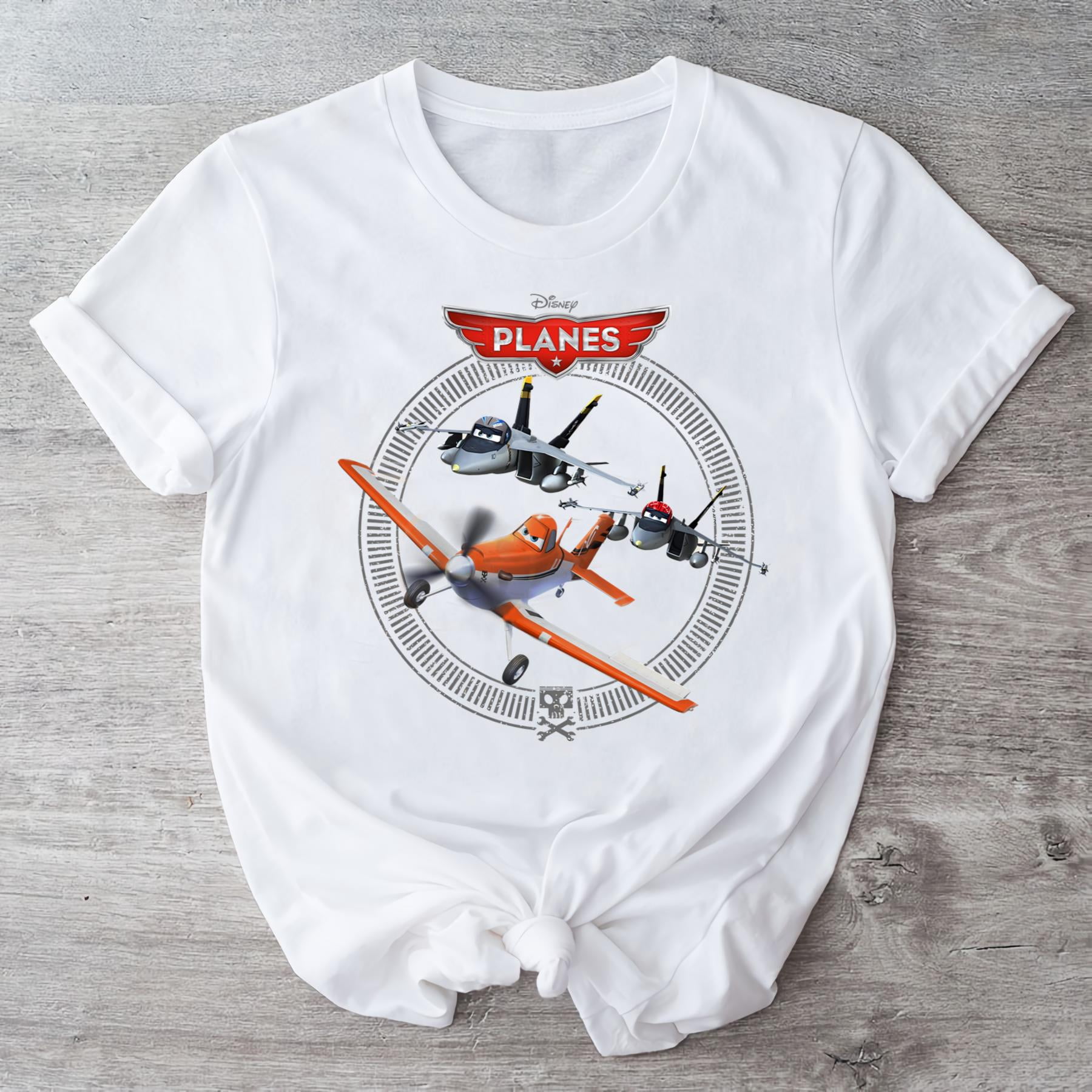 Cartoon Plane Graphic T-shirt, Family Birthday Gift Design - Walmart.com