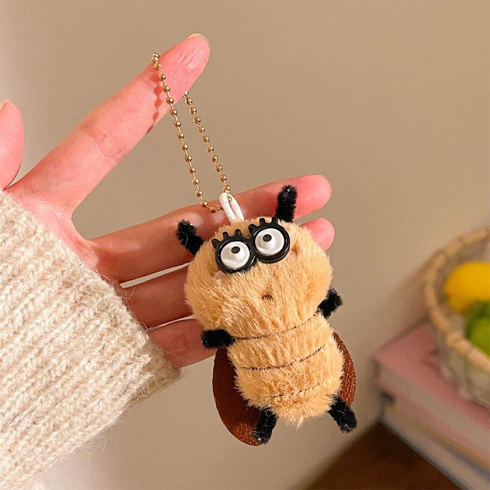 Cartoon Plush Cute Funny Cockroach Shape Doll Pendant Student Bag ...