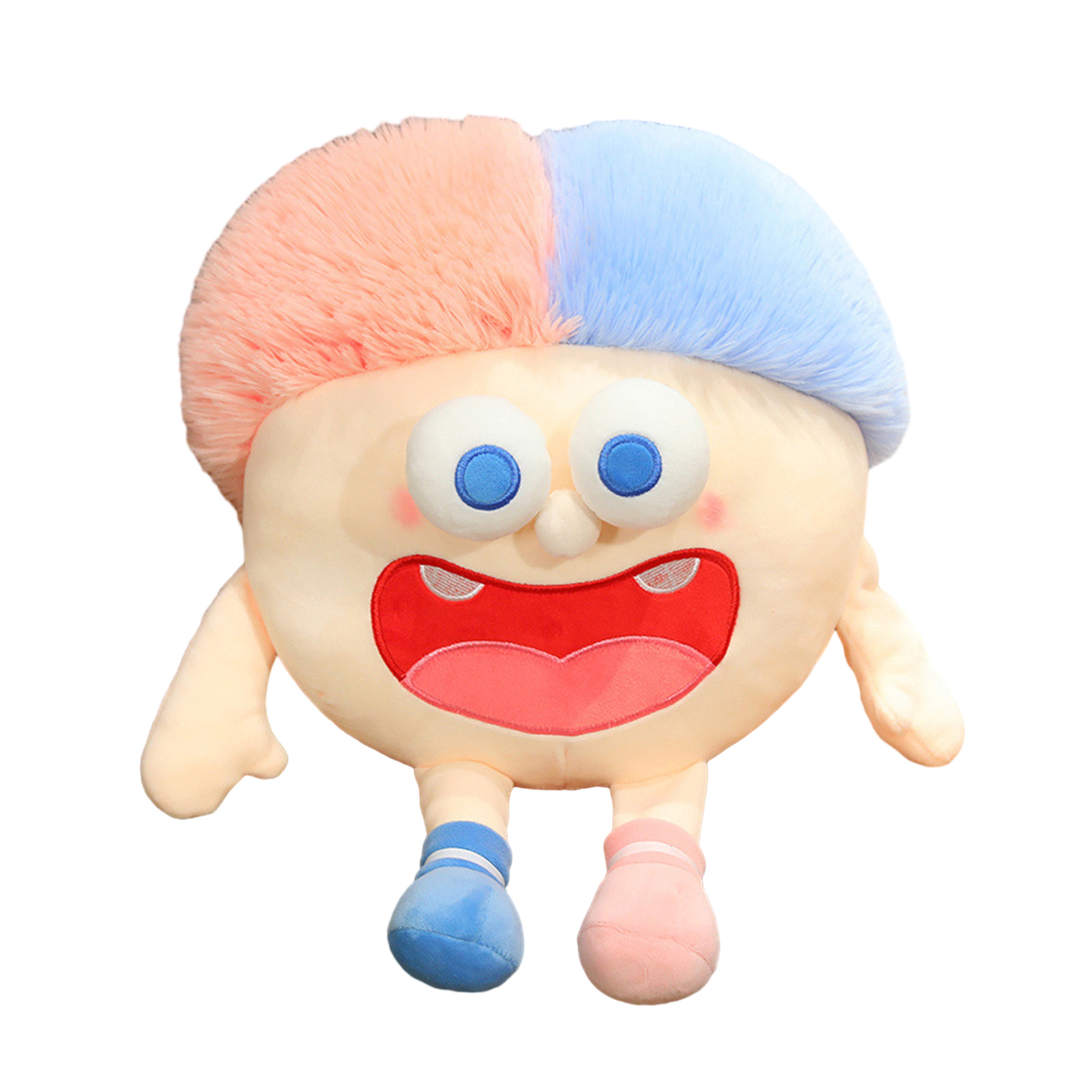 Cartoon Plush Doll Toy Funny Cute Deciduous Teeth Big-eyed Colorful ...