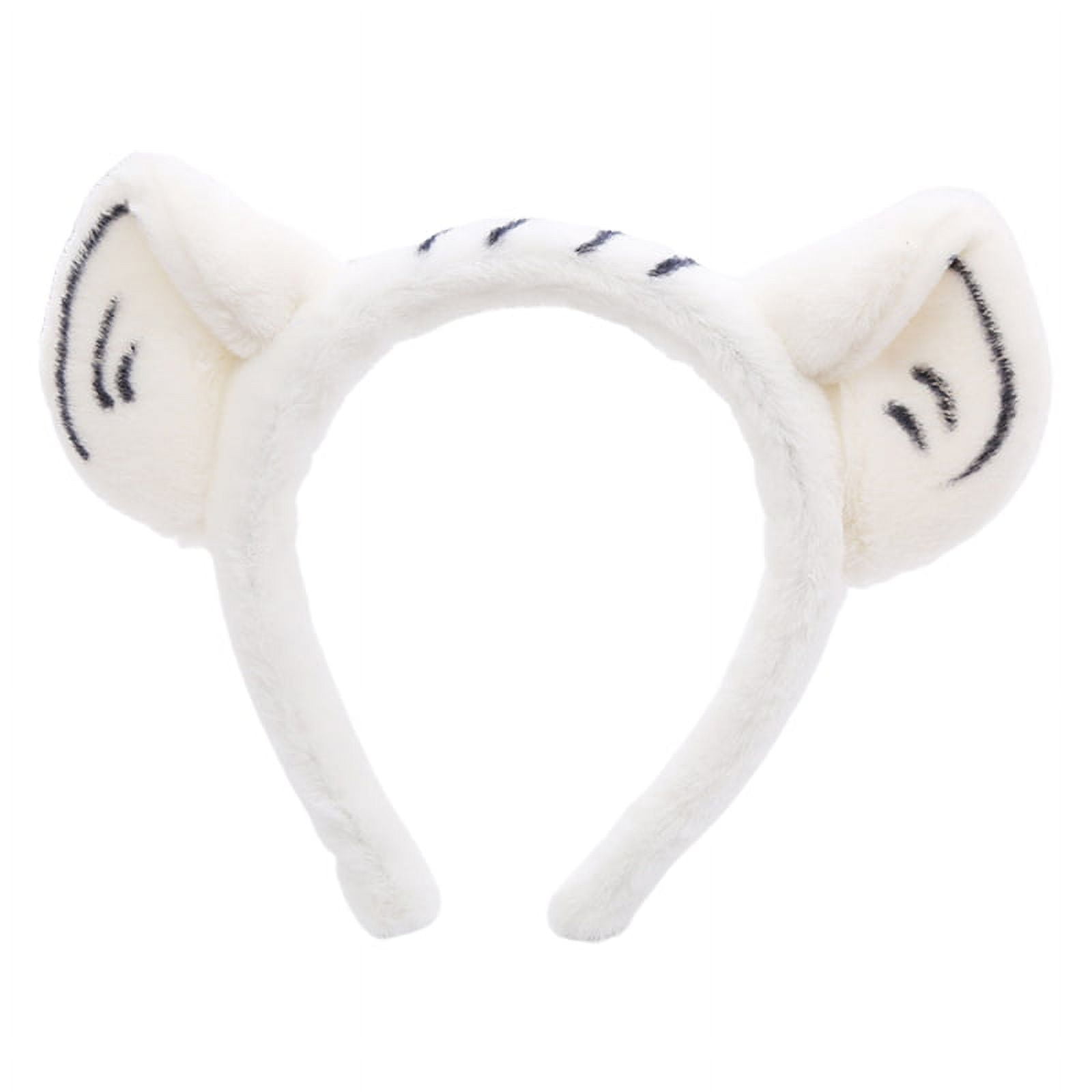 Cartoon Plush Headband Animal Pattern Tiger Ears Hairband Fluffy Hair ...