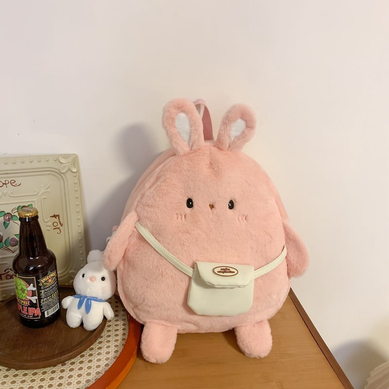 Cartoon Plush Rabbit Backpack Cute Large Capacity Soft Bag Leisure ...