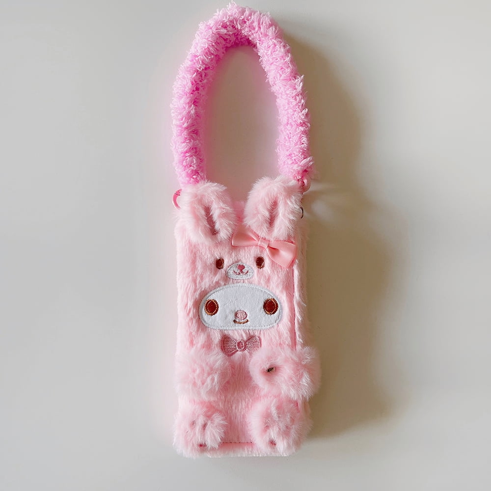 Cartoon Plush Sanrio My Melody Kuromi Lanyard Full Flap Phone Case for ...