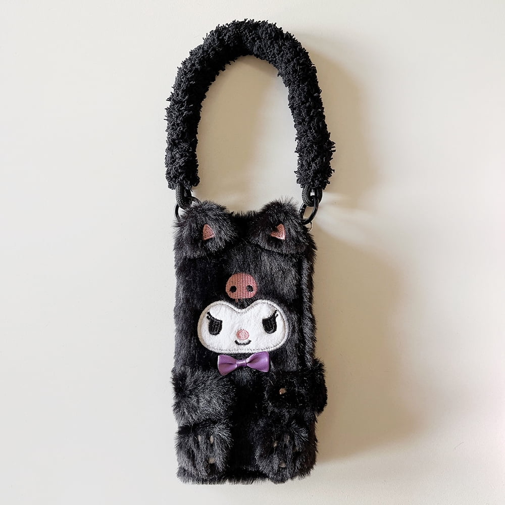 Cartoon Plush Sanrios My Melody Kuromi Lanyard Full Flap Phone Case for ...