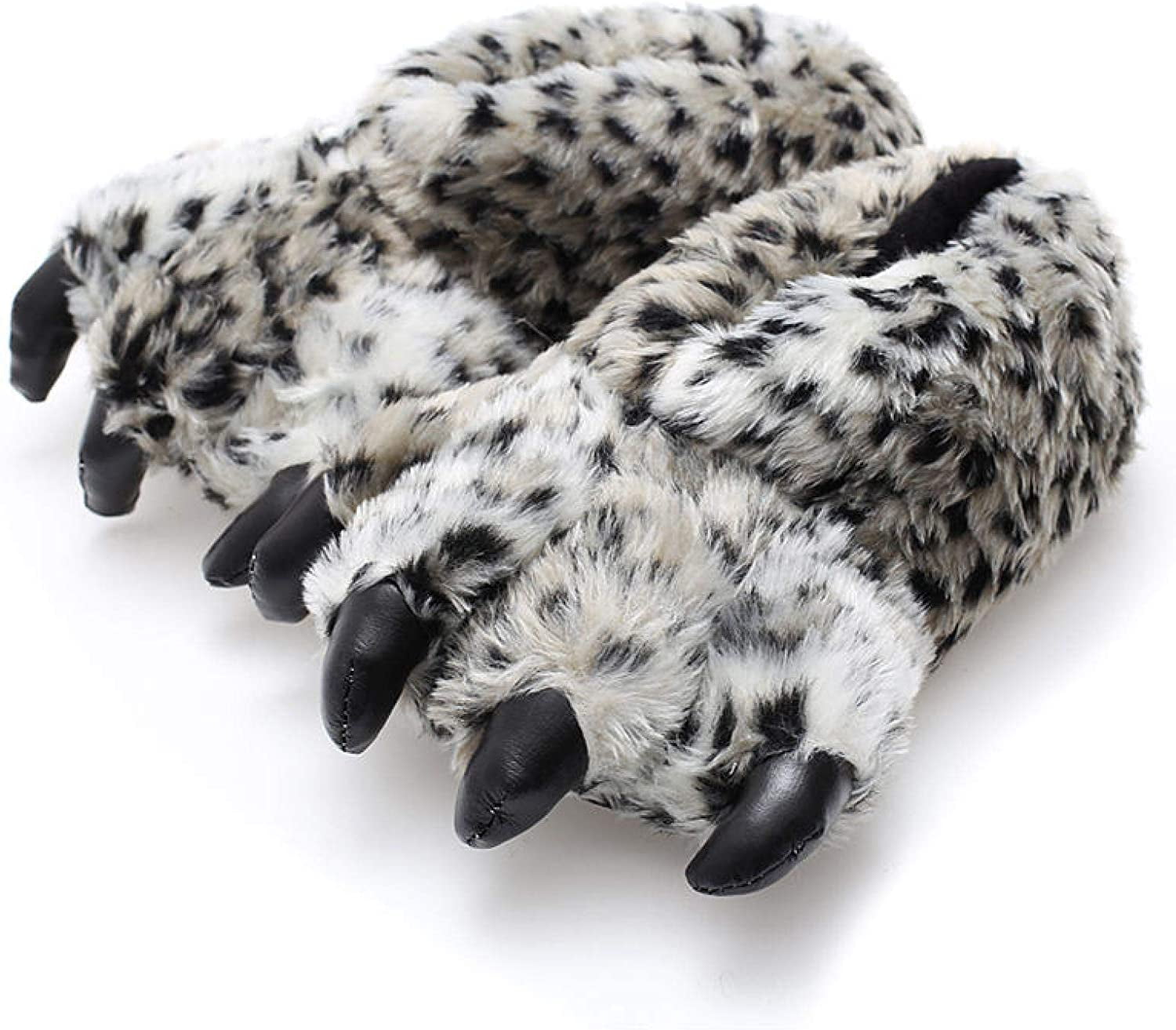 Cartoon Plush Slippers, Funny Bear Paw Slippers For Men Couple Bedroom ...