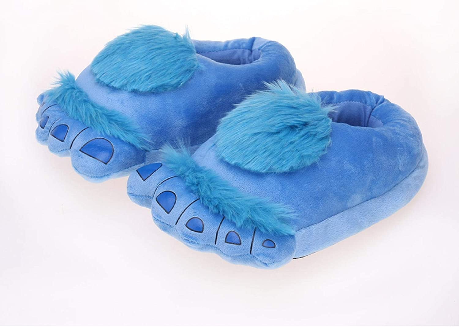 Cartoon Plush Slippers, Funny Bear Paw Slippers For Men Couple Bedroom ...