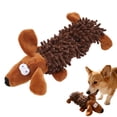 Cartoon Plush Squeaky Dog Toy Soft Teething Chew Toy Interactive Pet ...