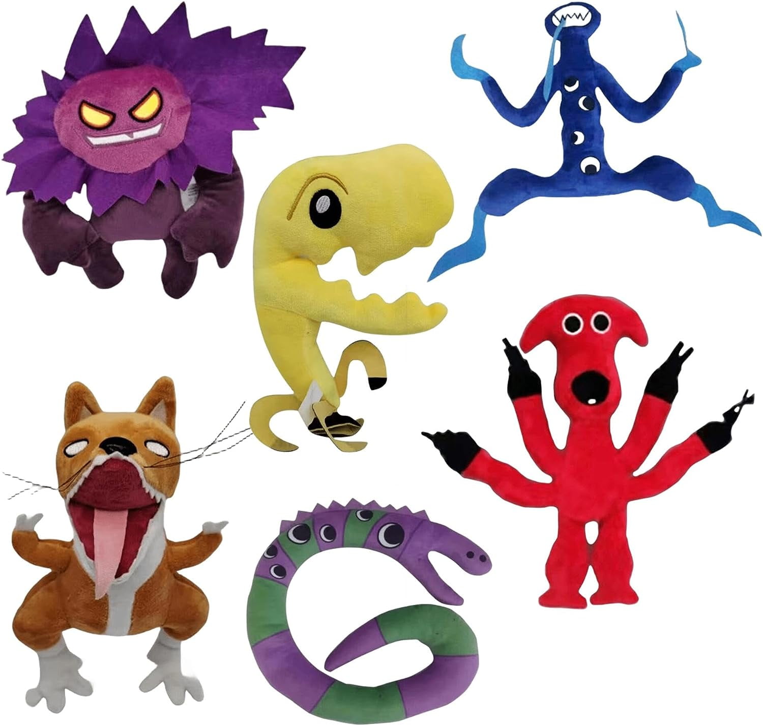 Cartoon Plush Toys Set,Cute Animal Plushies Toy for Game Fans,Horror ...