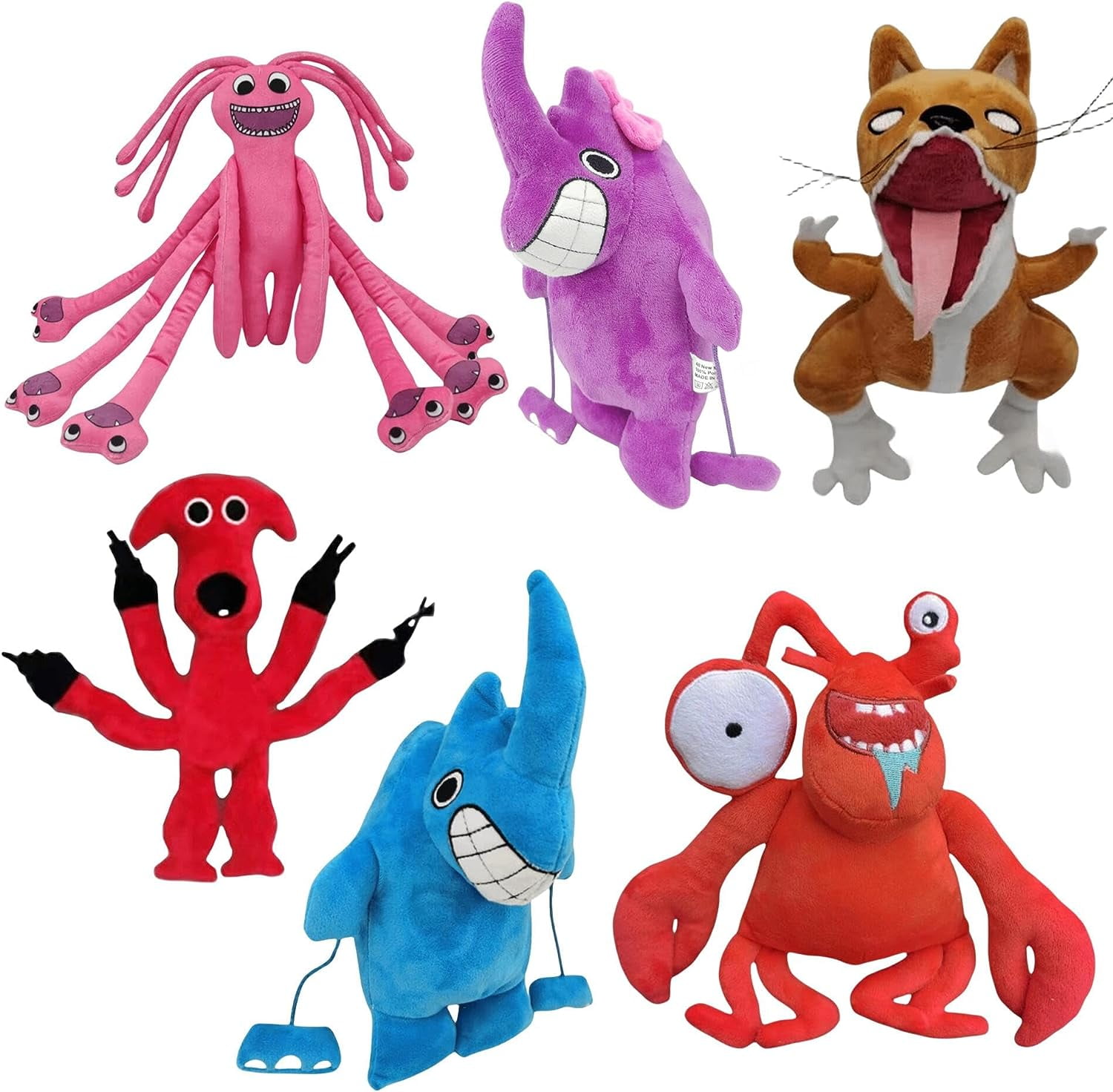 Cartoon Plush Toys Set,Cute Animal Plushies Toy for Game Fans,Horror ...