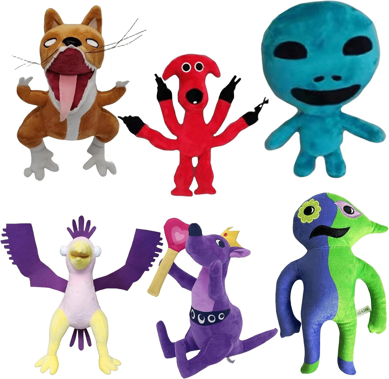 Cartoon Plush Toys Set,Cute Animal Plushies Toy for Game Fans,Horror ...