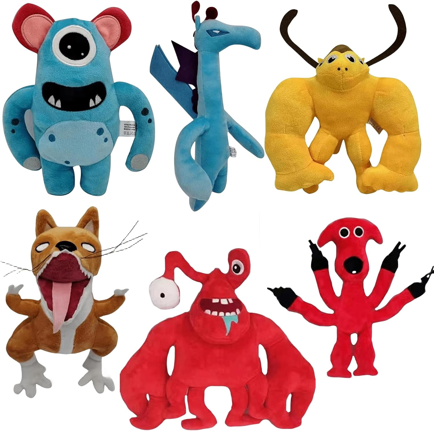 Cartoon Plush Toys Set,Cute Animal Plushies Toy for Game Fans,Horror ...