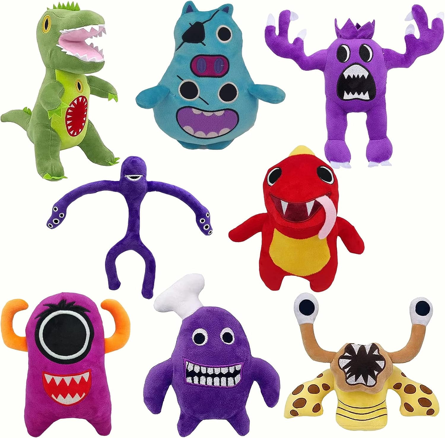 Cartoon Plush Toys Set,Cute Animal Plushies Toys for Game Fans,Horror ...