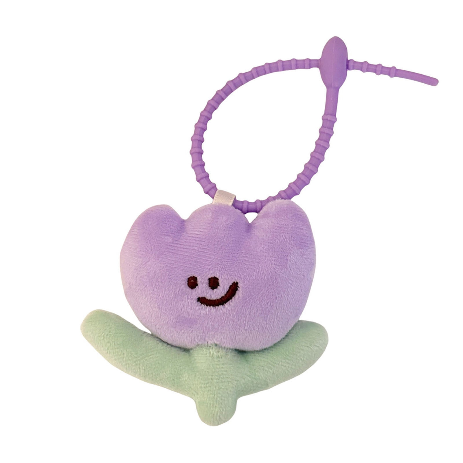 Cartoon Plush Tulip Keychain Key Holder Decor Bag Backpack Charming ...