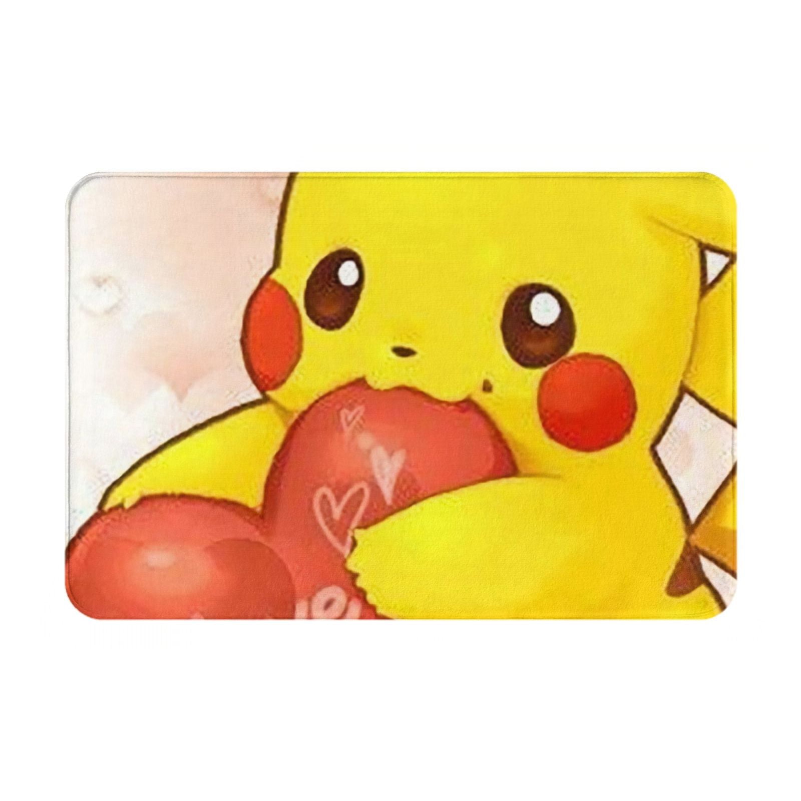 Cartoon Po-kémon-Pikachu Door Mat,Absorbent Bathroom Rugs,Non Slip Bath ...