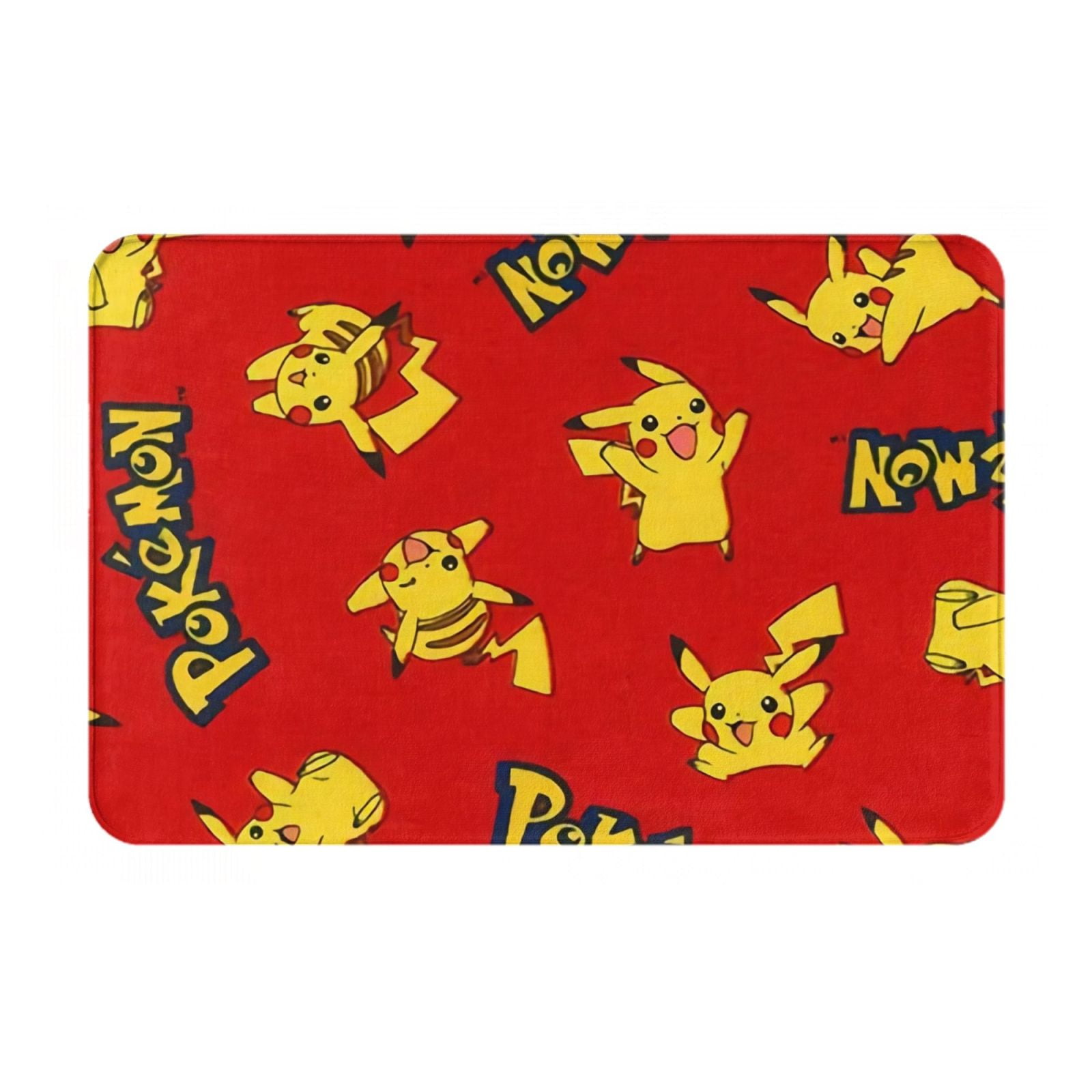 Cartoon Po-kémon Pikachu Red Bath Mat 16x24in,Bathroom Rugs,Kitchen ...