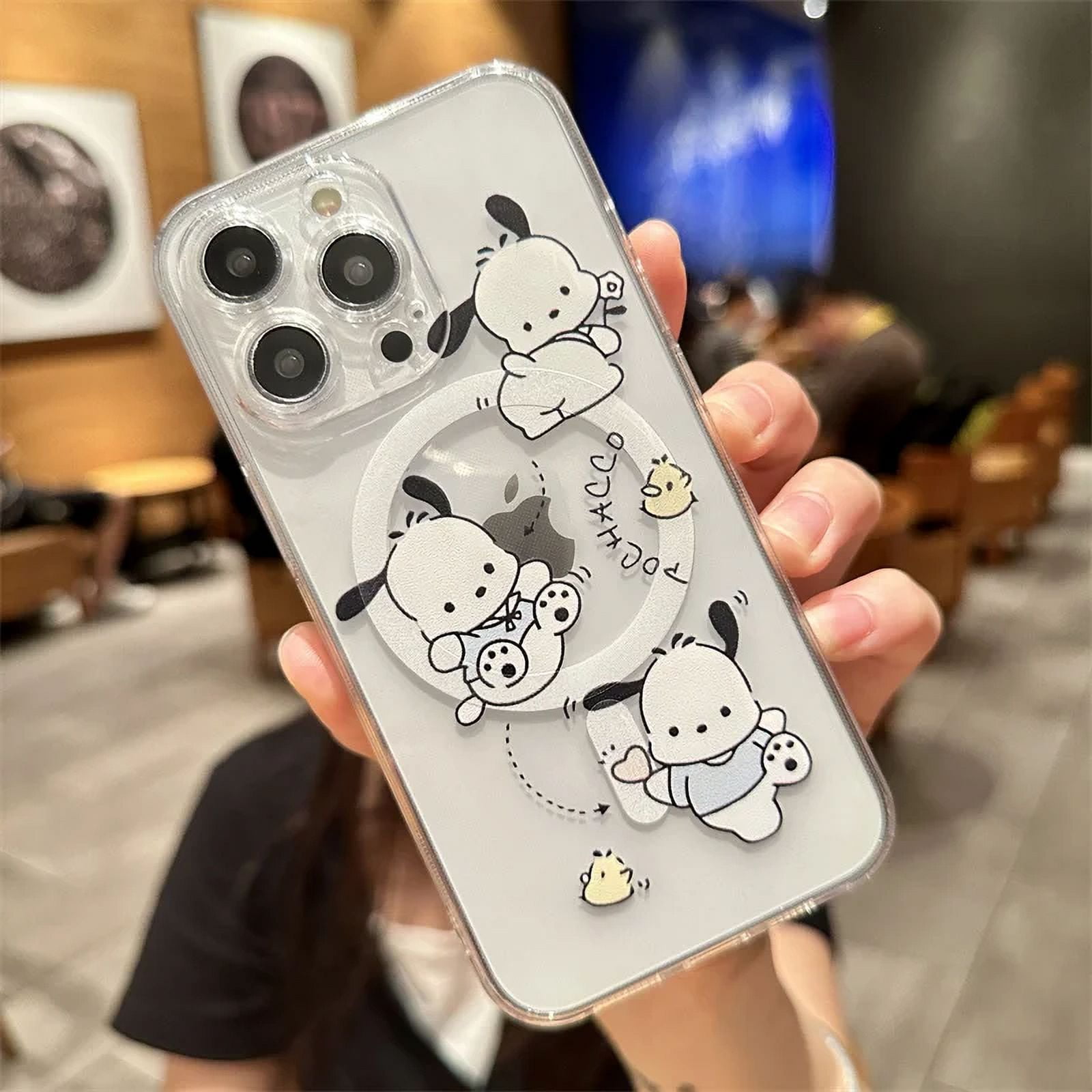Cartoon Pochacco Clear Case For iPhone 15 11 12 13 14 Pro Max Mini XS ...