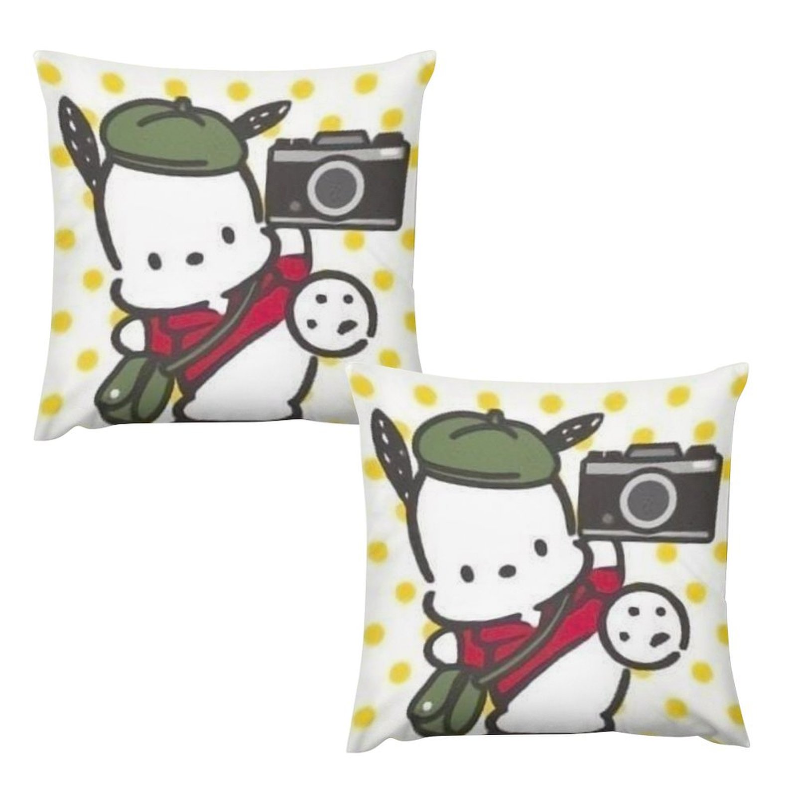 Cartoon Pochacco Cute Kids Anime Plush Pillow Case , Set of 2, Soft ...