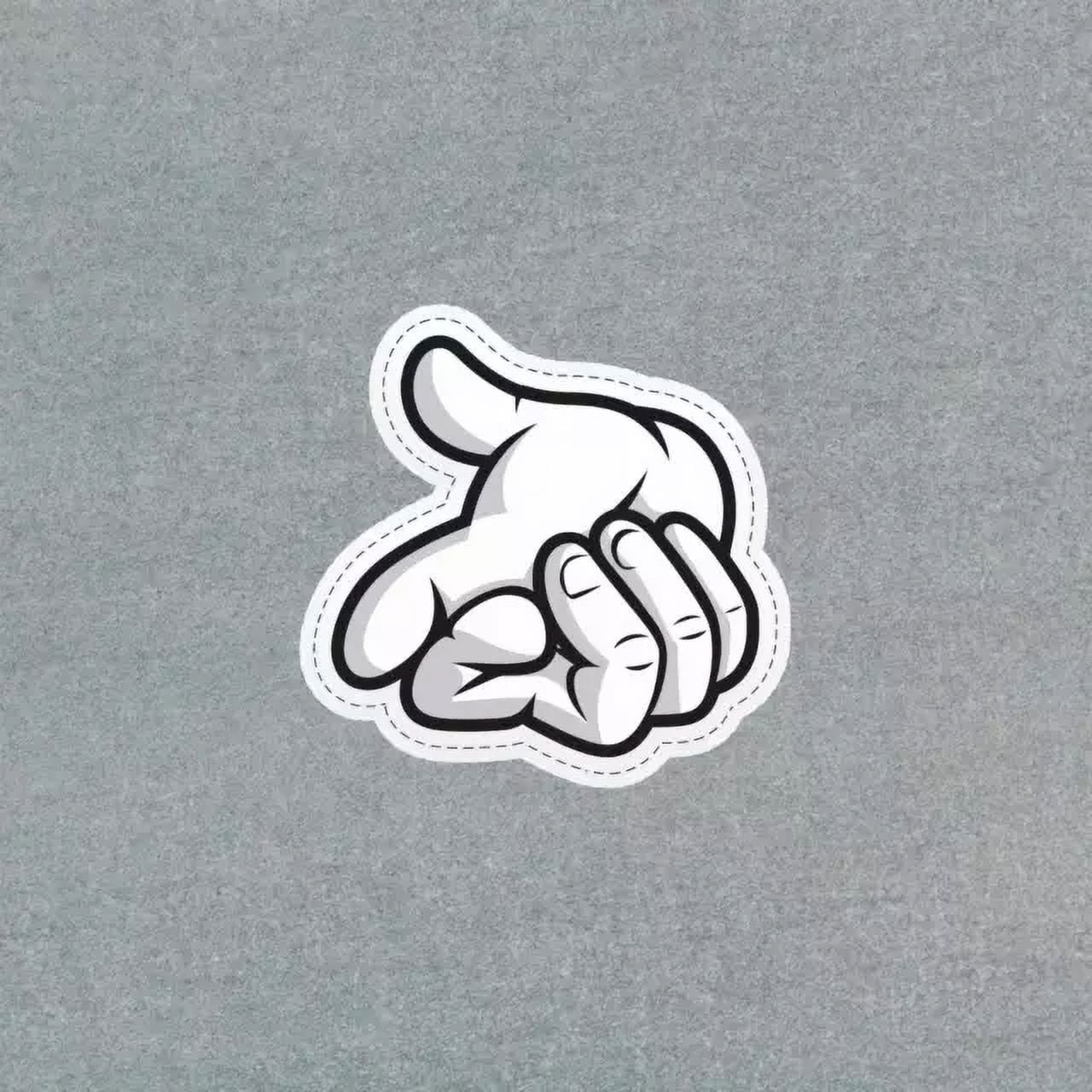 Cartoon Pointing Hand Sticker - Whimsical Graphic Pop Art Style ...